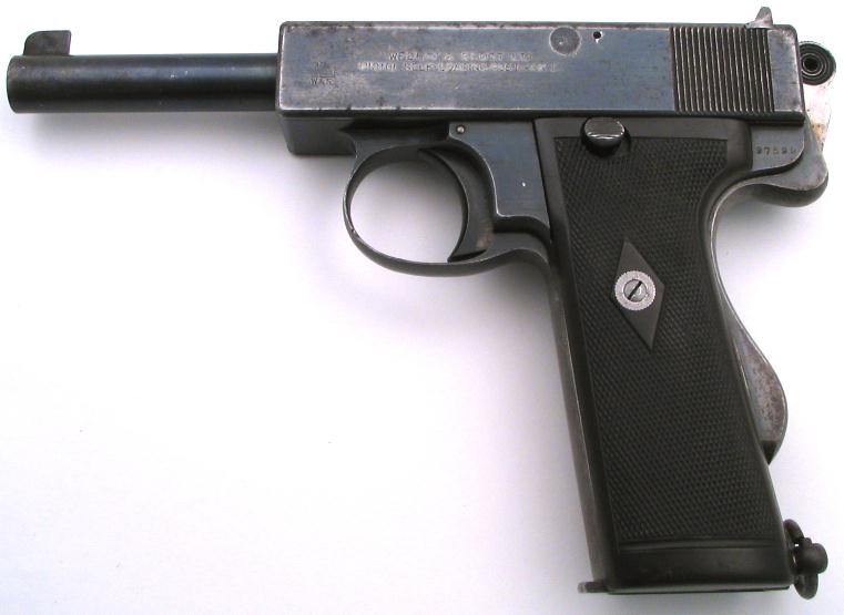 Webley & Scott Mark I 455 Auto .455 Webley caliber pistol. Unusual ...