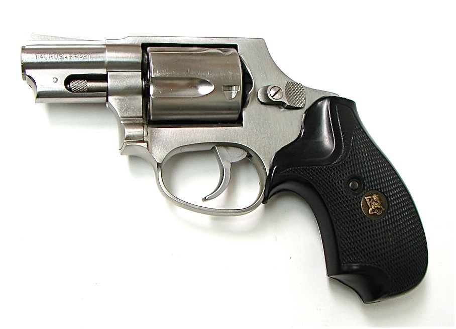 Taurus 85 .38 Special caliber revolver. Stainless steel snub nose in ...