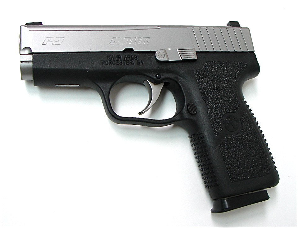 Kahr Arms P9 9 MM caliber pistol. Polymer frame sub-compact with night ...