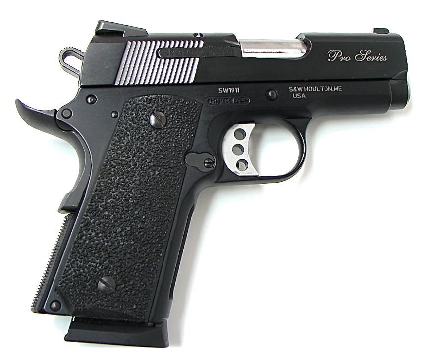 Smith & Wesson SW1911 PS .45 ACP caliber pistol. Pro series 3" sub ...