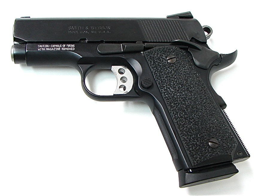 Smith & Wesson SW1911 PS .45 ACP caliber pistol. Pro series 3" sub ...