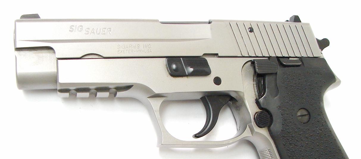 Sig Sauer P220 ST .45 ACP caliber pistol. All stainless steel model in ...
