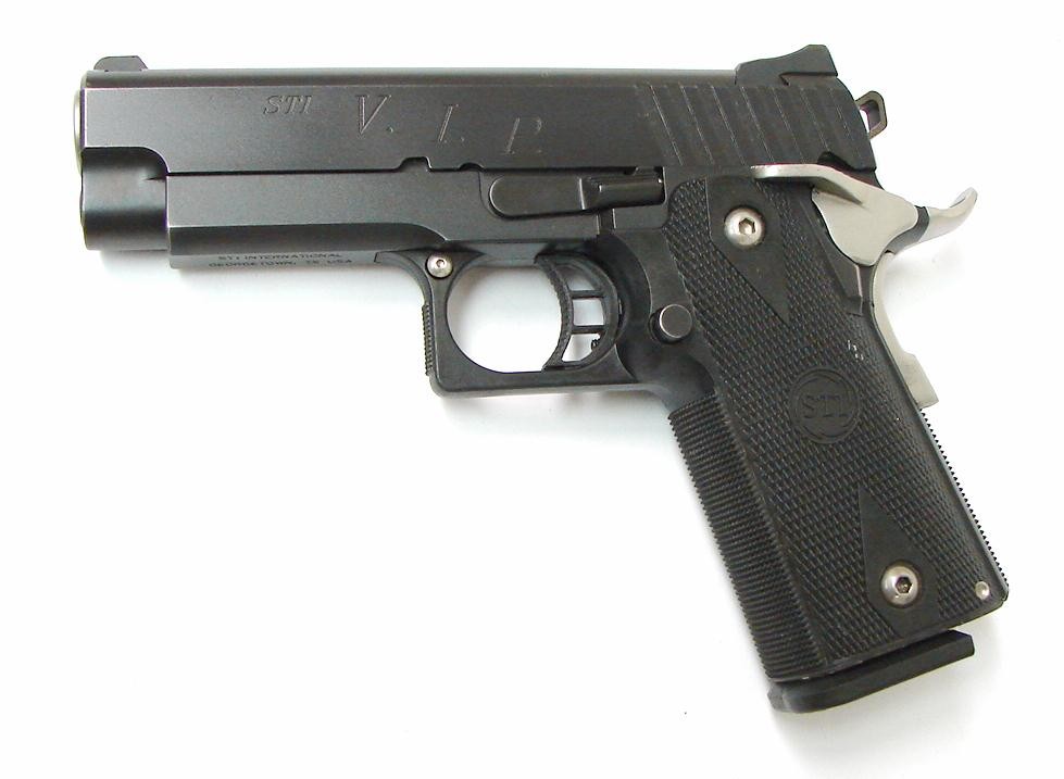 STI International 2011 VIP .45 ACP caliber pistol. 4" hi-capacity carry ...