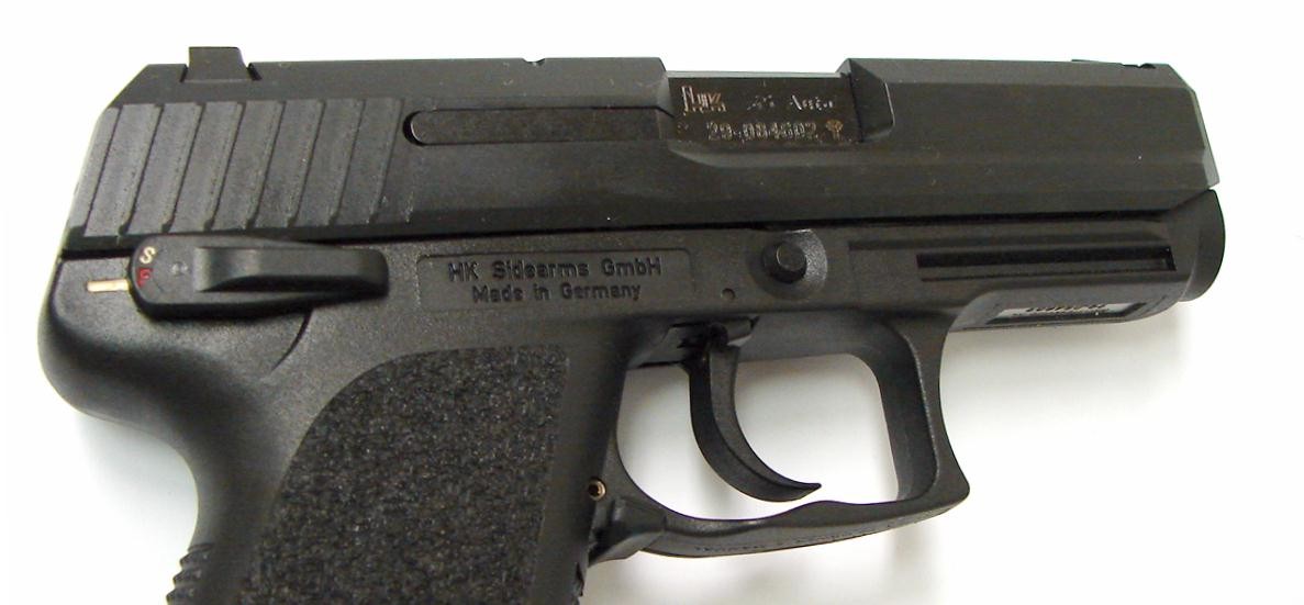 Heckler & Koch USP Compact .45 ACP caliber pistol. Compact model with ...