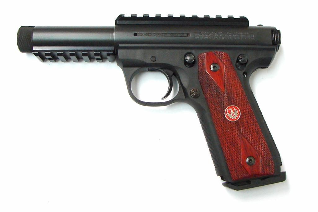 Ruger 22/45 MK III .22 LR caliber pistol. Polymer frame with threaded ...