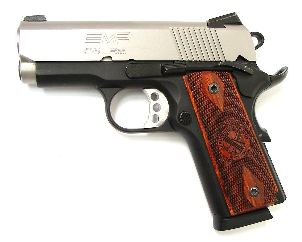 Springfield EMP 9mm Para caliber pistol. 3" sub-compact model in near ...