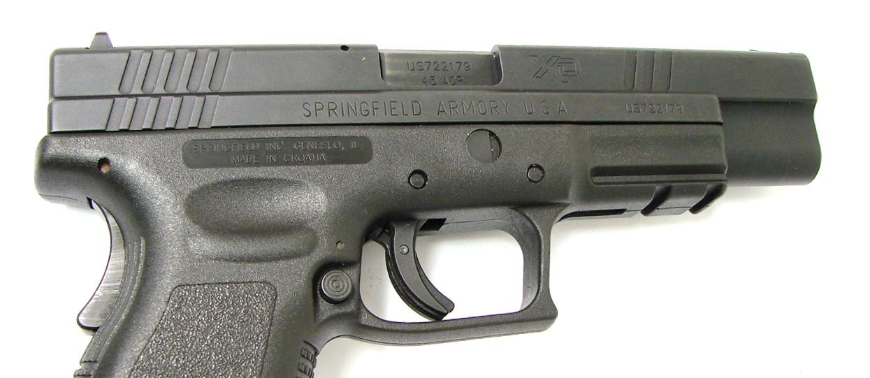 Springfield XD-45 Tactical .45 ACP caliber pistol. 5" tactical model in ...