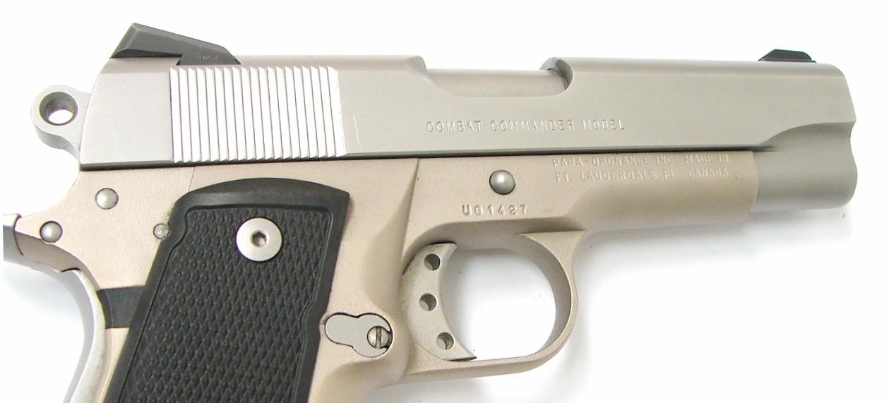 Para Ordnance Custom .45 ACP caliber pistol. Colt Commander slide on a ...