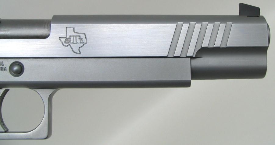 STI Target Master .45 ACP caliber pistol with hard chrome finish ...