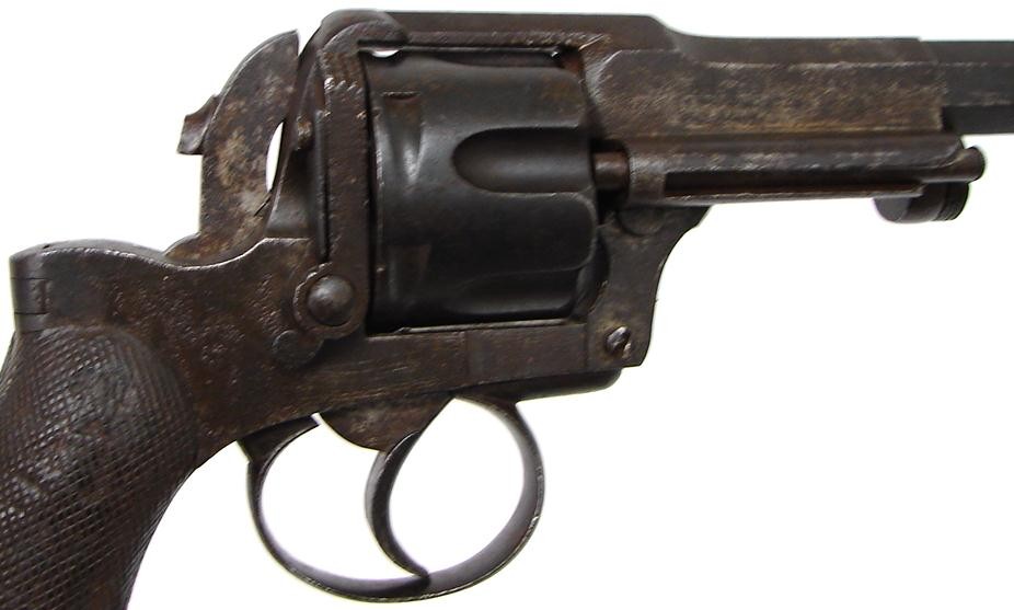 Belgian DA military style revolver in approximately .45 caliber. Hammer ...
