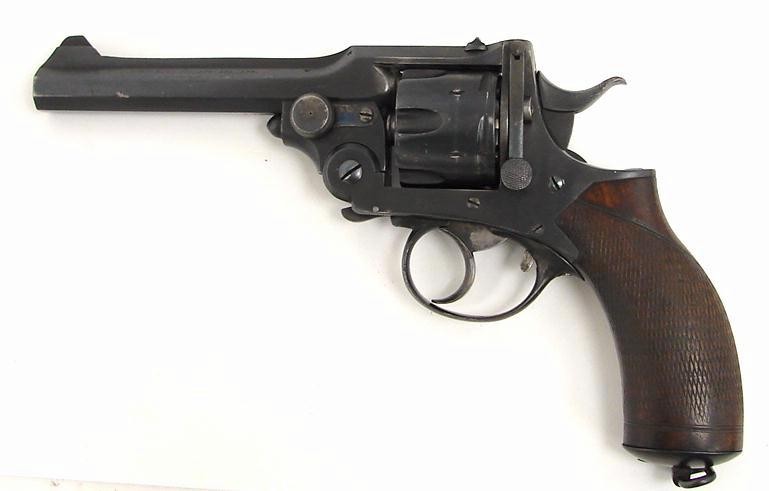 Webley Type Pryse revolver converted to .22 caliber. Top rib of barrel ...