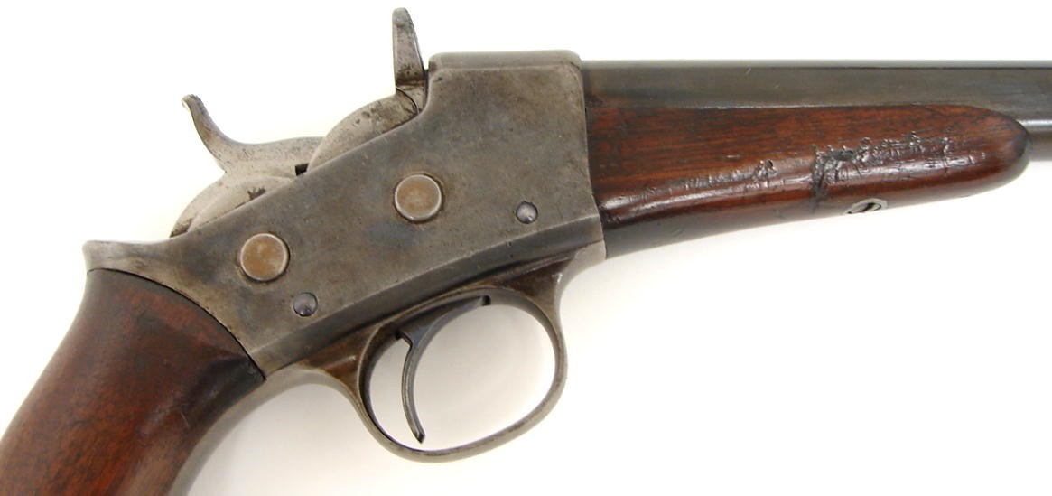 Remington 1871 Army Rolling Block .50 caliber pistol. Excellent bore ...
