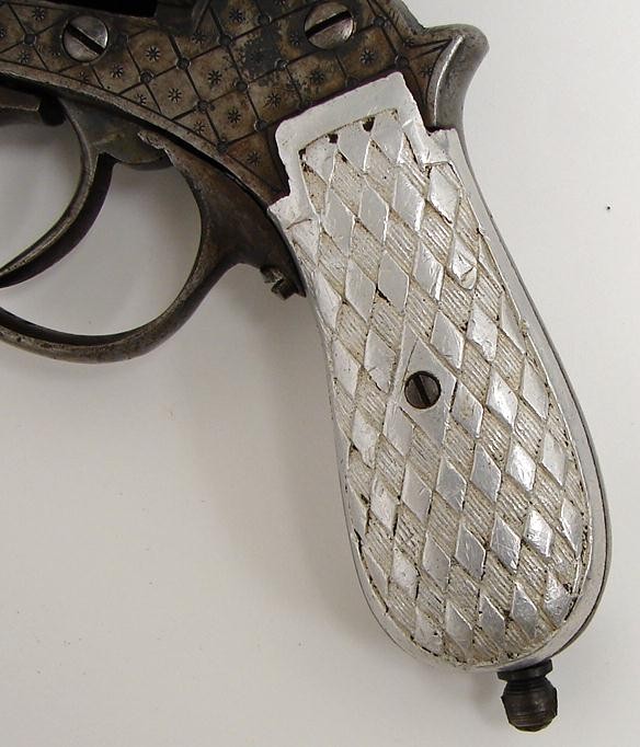 Gasser Patent Montenegrin revolver. Backstrap marked with crown M and ...