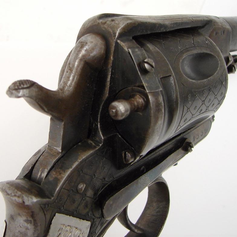 Gasser Patent Montenegrin revolver. Backstrap marked with crown M and ...