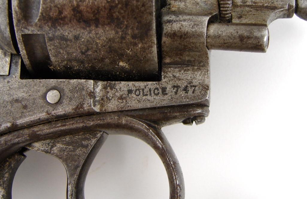 Webley model MP (Metropolitan Police) caliber .450. Has the handcuff ...