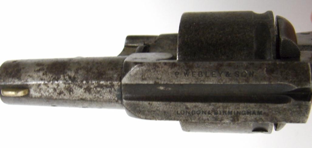 Webley model MP (Metropolitan Police) caliber .450. Has the handcuff ...