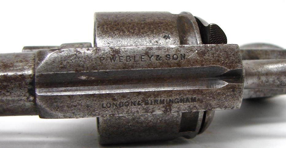 Webley model MP (Metropolitan Police) caliber .450. Has the handcuff ...