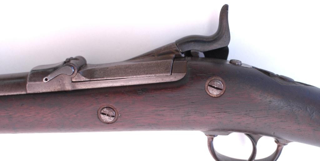 U.S. Model 1873 Cadet Rack numbers on gun. Someone carved an Ordnance ...