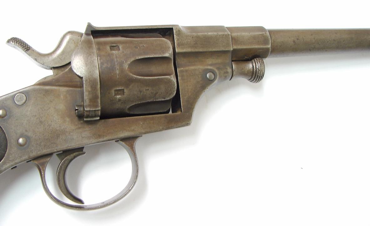 German Reich 1879 10.55 caliber revolver. German Ordnance revolver butt ...