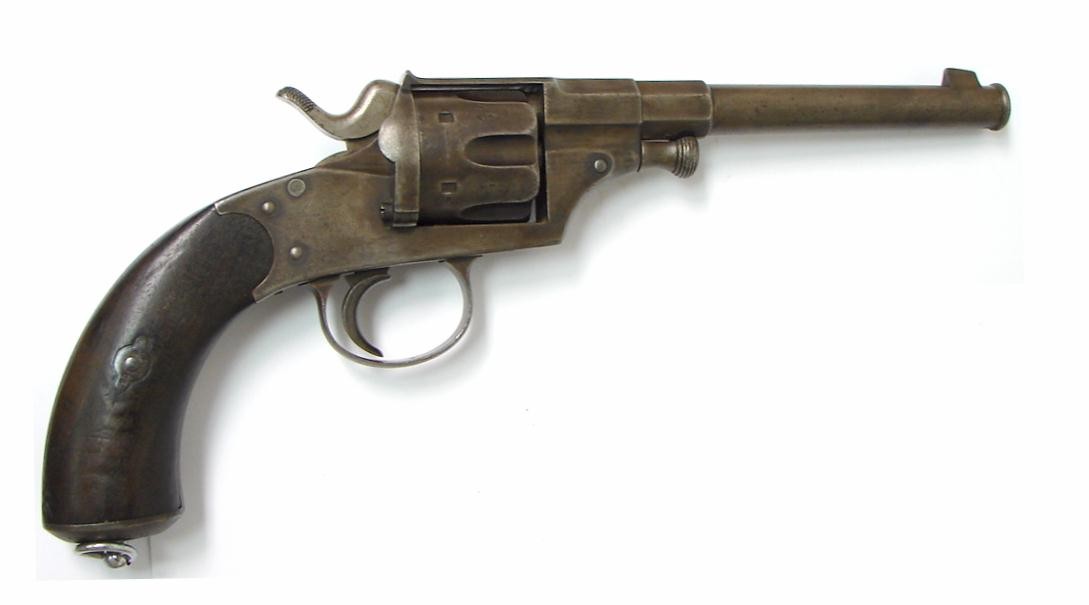 German Reich 1879 10.55 caliber revolver. German Ordnance revolver butt ...