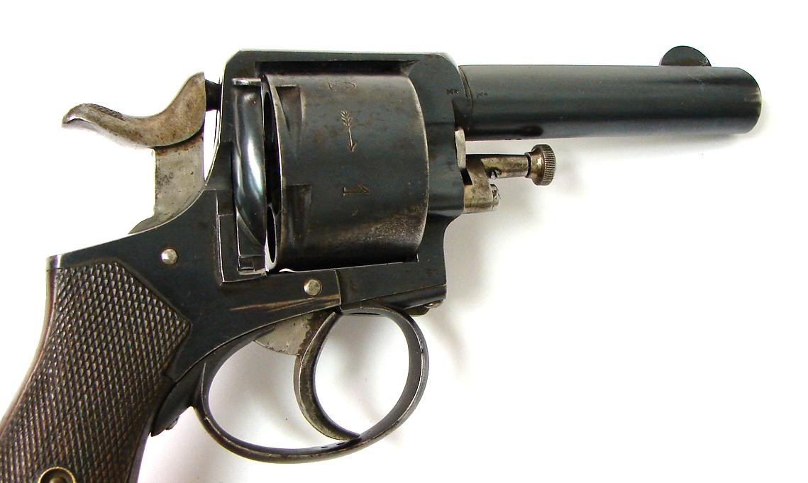 Belgian Large Bore (approximately .45) caliber revolver. Barrel length ...
