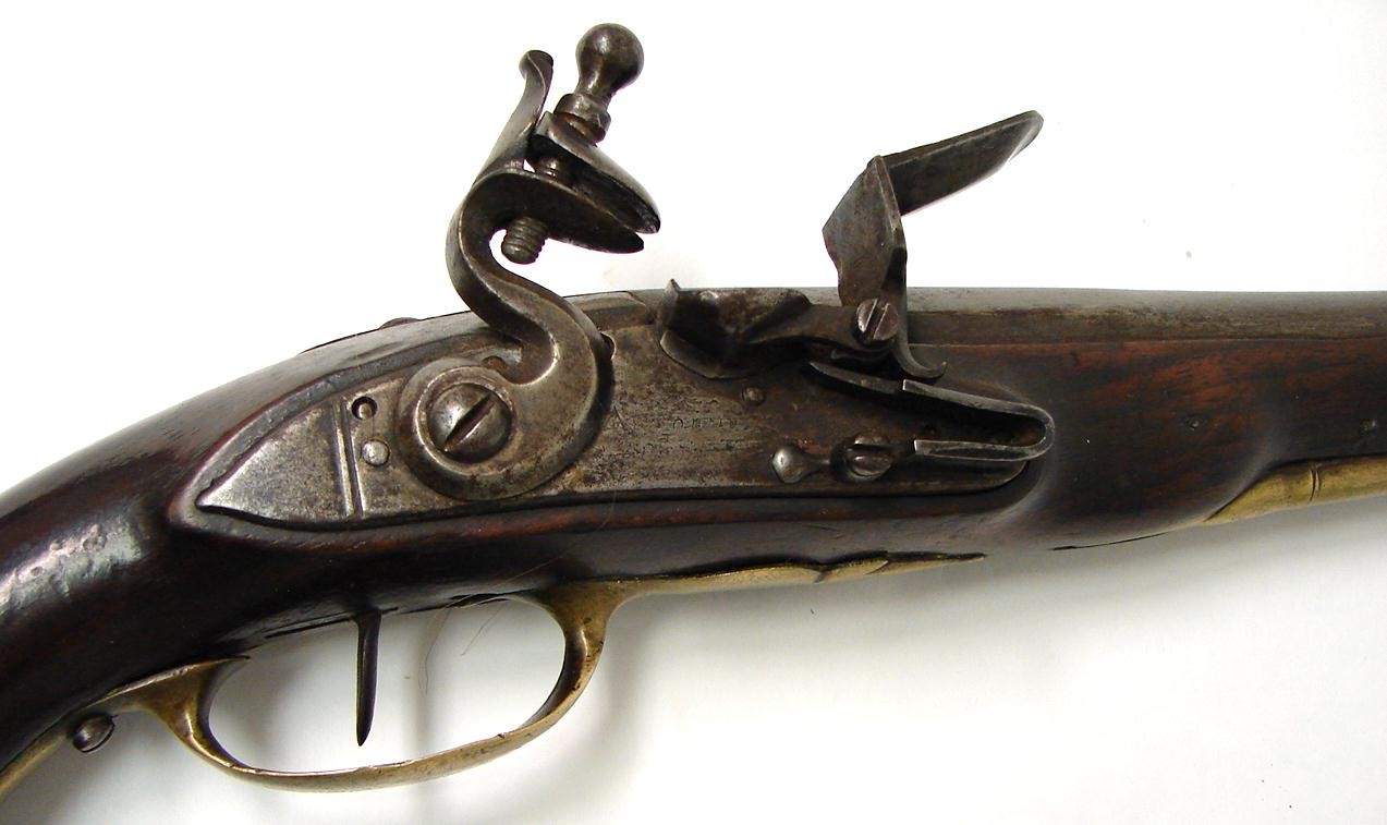 French Flintlock pistol. Bore is approximately .72 caliber. Lock ...