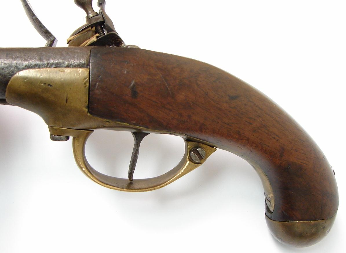 French Model 1777 Flintlock military pistol. Gun has no belt hook ...
