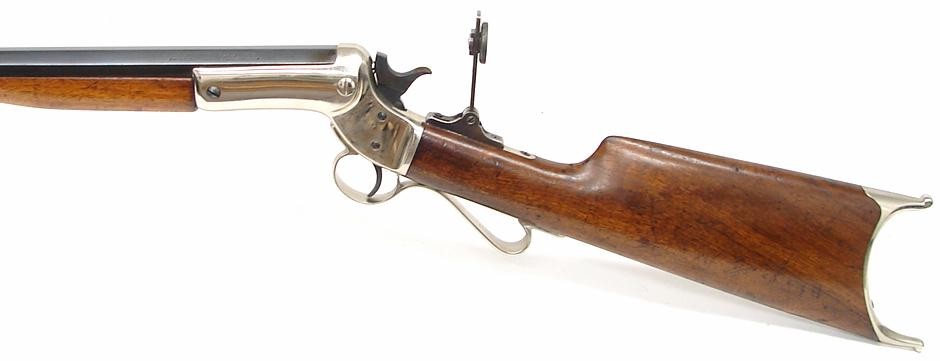 Stevens .22 caliber tip up large frame rifle with half round-half ...