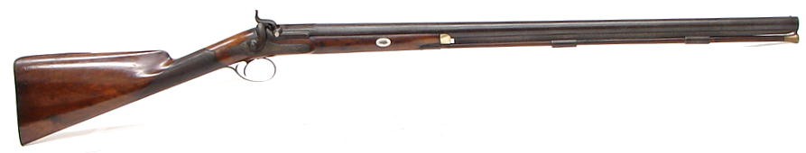 English percussion fowler 12 gauge shotgun. C. Moore s patent engraved ...