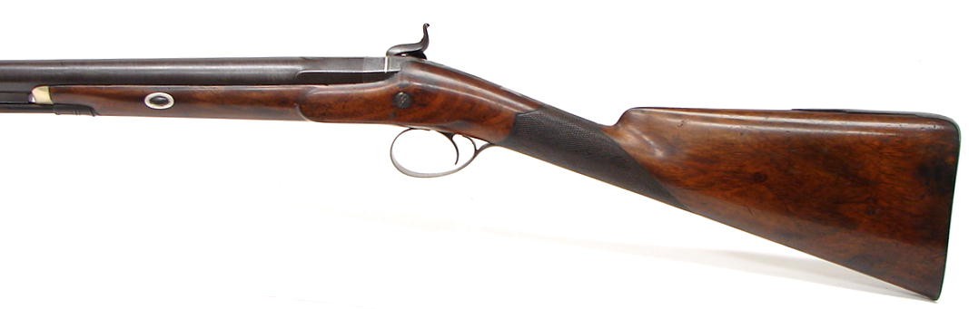 English percussion fowler 12 gauge shotgun. C. Moore s patent engraved ...