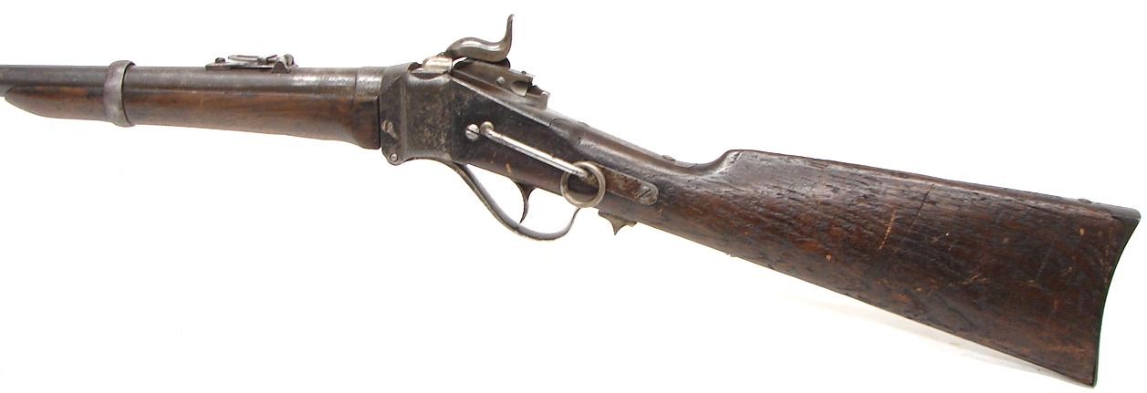 Sharps Indian War carbine. Gun has seen extensive use and shows a deep ...