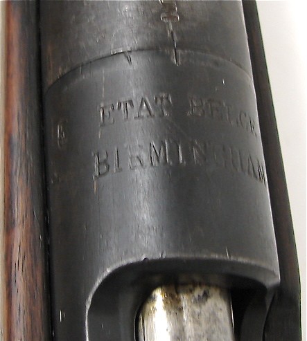Belgian Model 1889 7.65mm Mauser caliber rifle. Early four digit serial ...