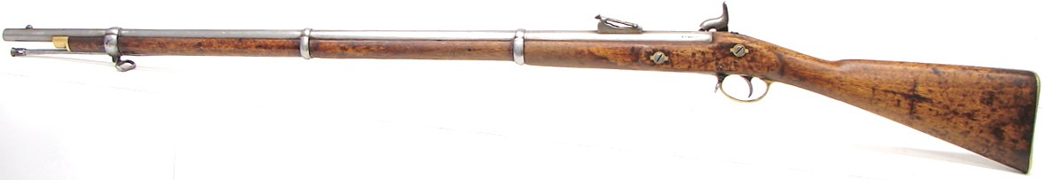 Tower 3 Band Enfield musket. Bright gray patina on metal with sharp ...