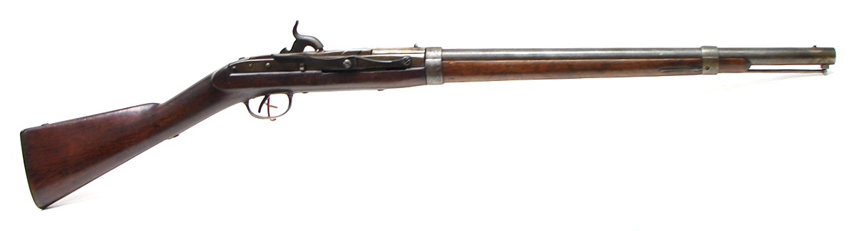 Hall 1847 Saddle Ring Carbine. Gray patina with pitting on the receiver ...