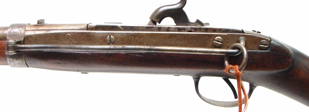 Hall 1847 Saddle Ring Carbine. Gray patina with pitting on the receiver ...