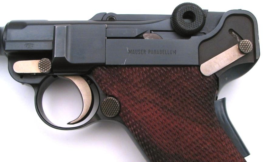 Mauser Parabellum 9mm caliber pistol. 1970 s vintage commercial gun in ...