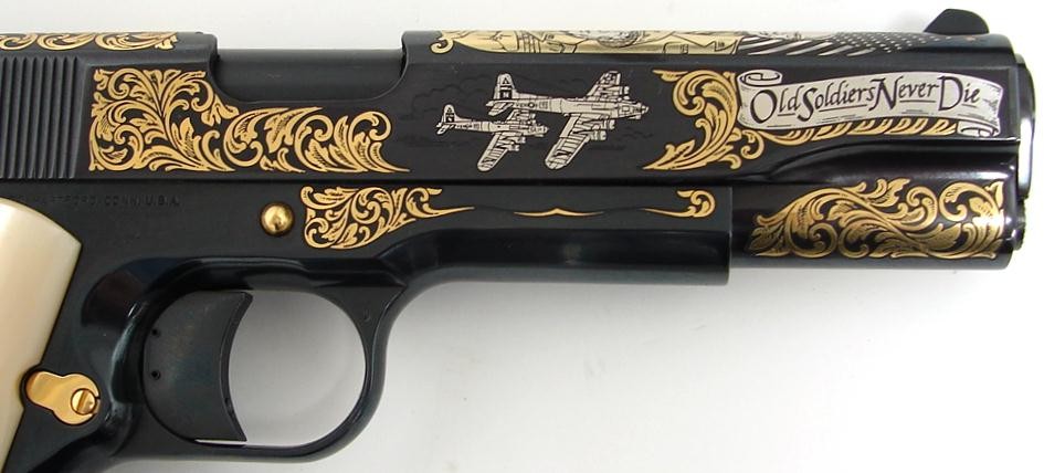 Colt Government Model .45 ACP caliber pistol. Famous Generals of WWII ...