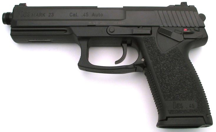 Heckler & Koch Mark 23 SOCOM .45 ACP caliber pistol. Like new with case ...