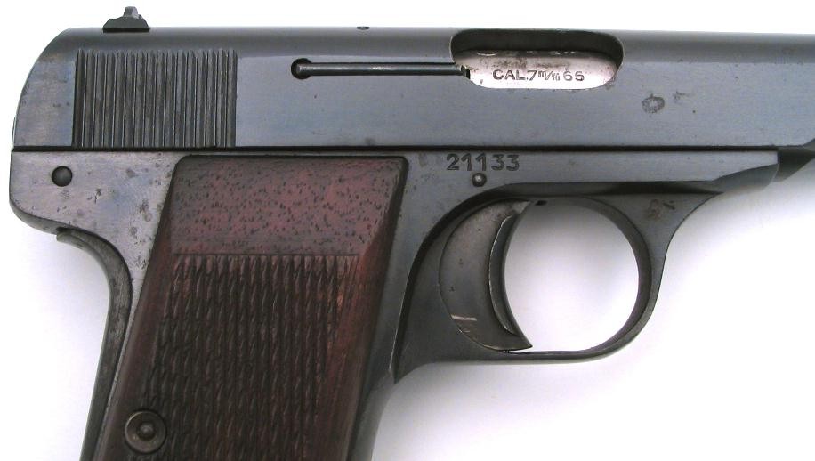 FN 1922 .32 ACP caliber pistol. Post war commercial with 98% blue ...