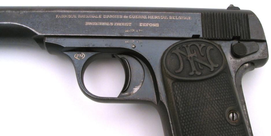 FN 1922 .32 ACP caliber pistol. Dutch contract Queen Wilhemena crest ...