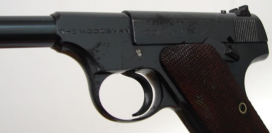 Colt Woodsman .22 LR caliber pistol. Pre-war model with 6 1/2 barrel ...