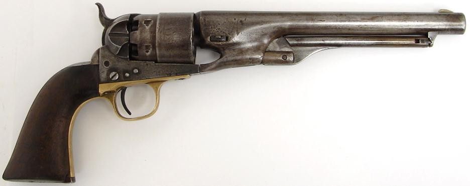 Colt 1860 Army revolver with 4-screw frame. 18xxx serial number range ...