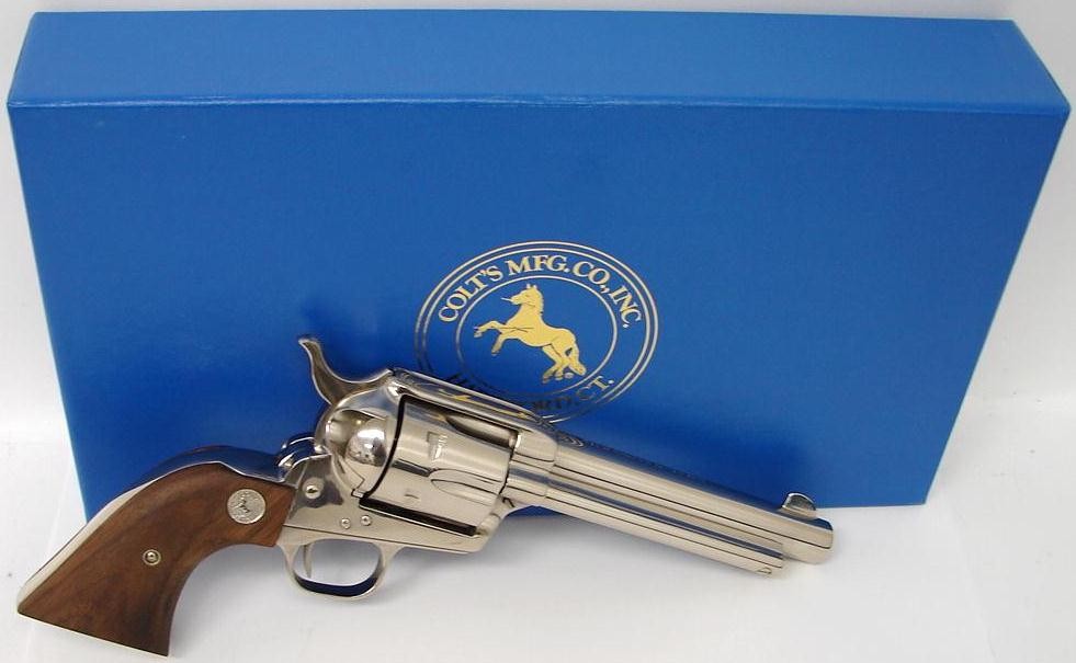 Colt Single Action .44-40 caliber revolver. 3rd generation nickel ...