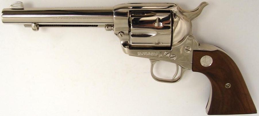 Colt Single Action .44-40 caliber revolver. 3rd generation nickel ...