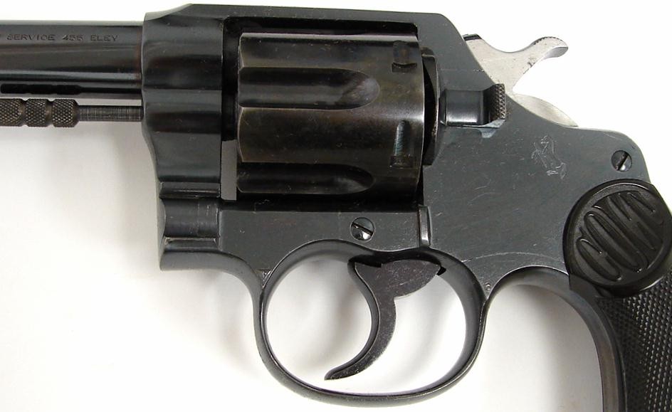 Colt New Service .455 Eley caliber revolver. Near mint condition. This ...