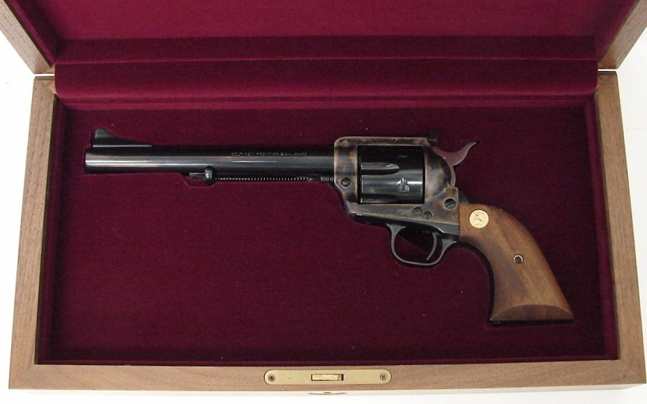 Colt New Frontier .44-40 caliber revolver. 3rd generation model with 7 ...