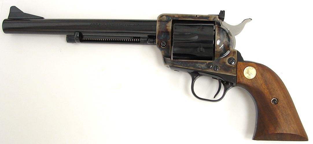 Colt New Frontier .44-40 caliber revolver. 3rd generation model with 7 ...