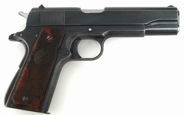 Colt Government Model .45 ACP caliber pistol. Very early post-war model ...