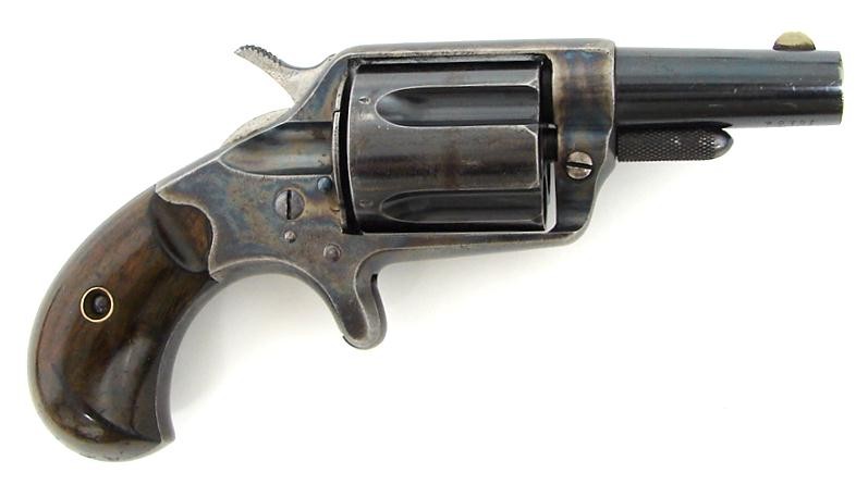 Colt New Line .38 caliber revolver with 93-94% blue, 92-93% case colors ...