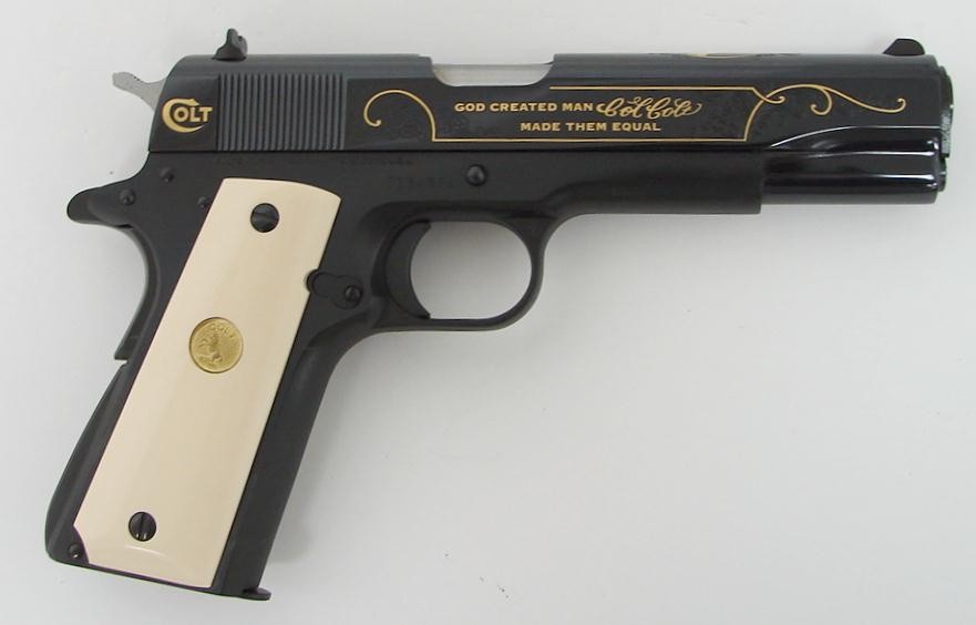 Colt Government .45 ACP caliber pistol. Col. Colt special edition with ...